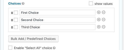 Checkboxes Gravity Forms Documentation