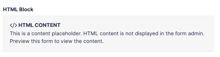 HTML - Gravity Forms Documentation