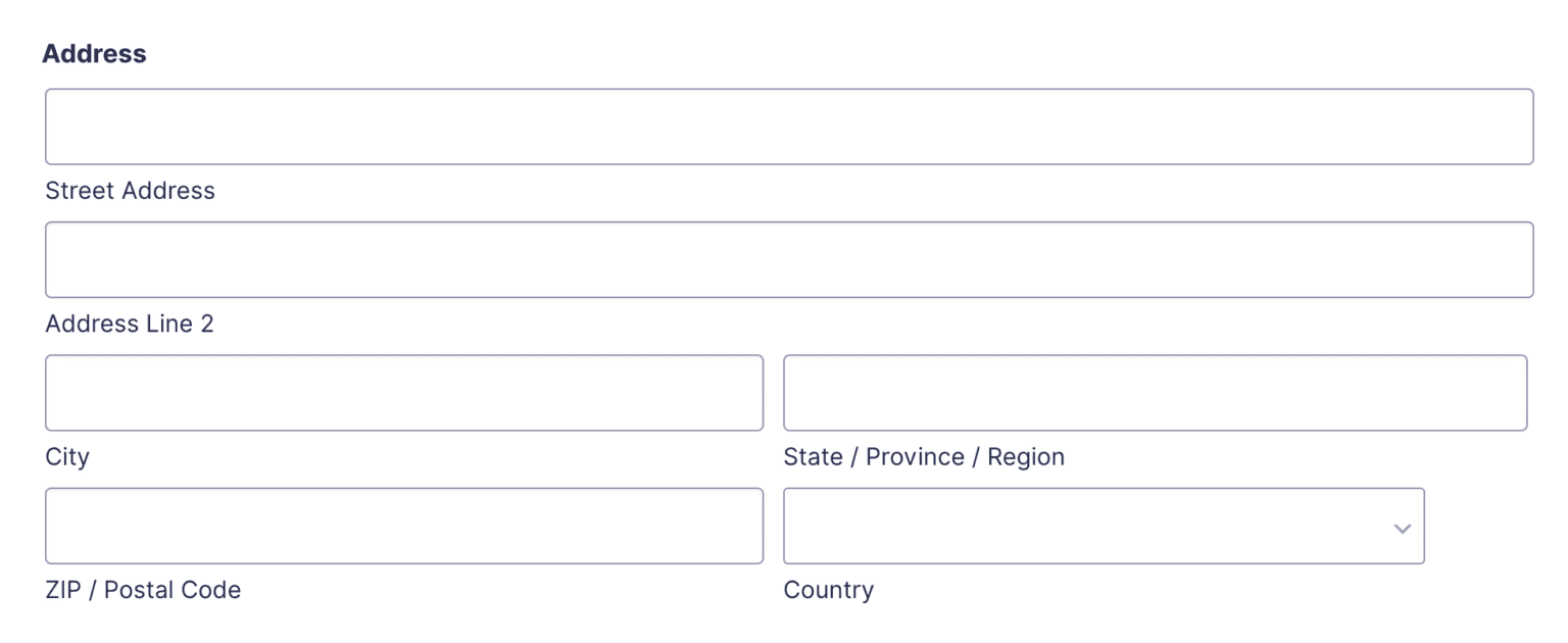 Address - Gravity Forms Documentation