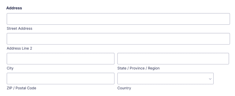 Address - Gravity Forms Documentation