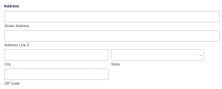 Address - Gravity Forms Documentation