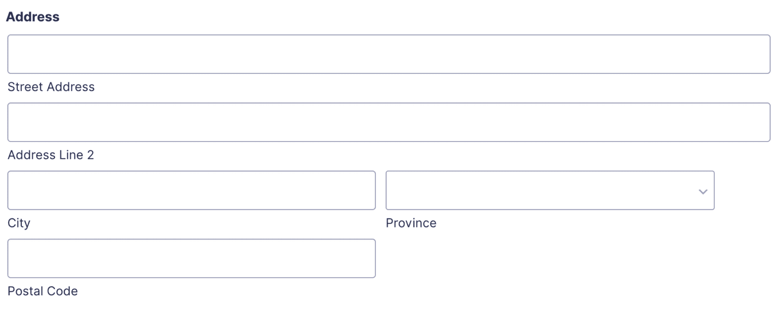 Address - Gravity Forms Documentation