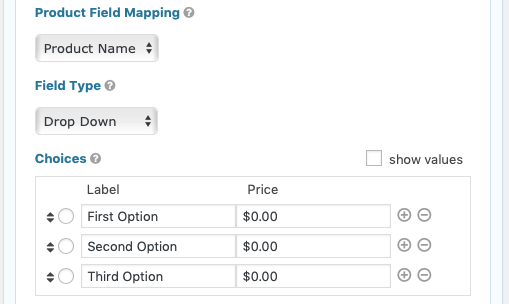Option - Gravity Forms Documentation