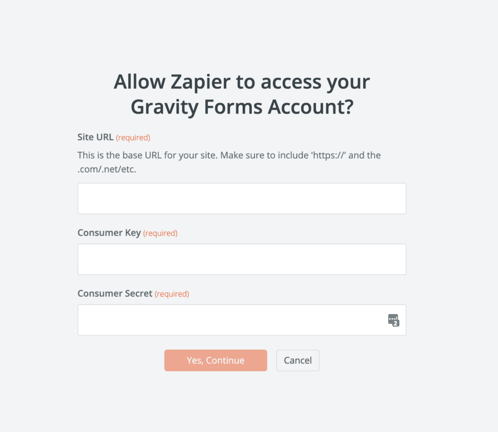 Setting Up the Zapier Add-On - Gravity Forms Documentation