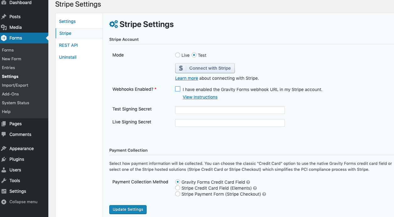 Setting Up the Stripe Add-On - Gravity Forms
