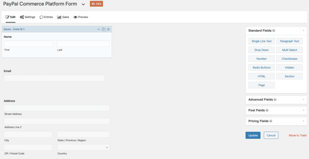 Setting Up PayPal Checkout Forms - Gravity