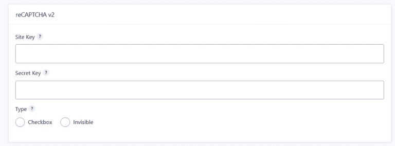 Recaptcha Add On Settings Reference Gravity Forms Documentation 