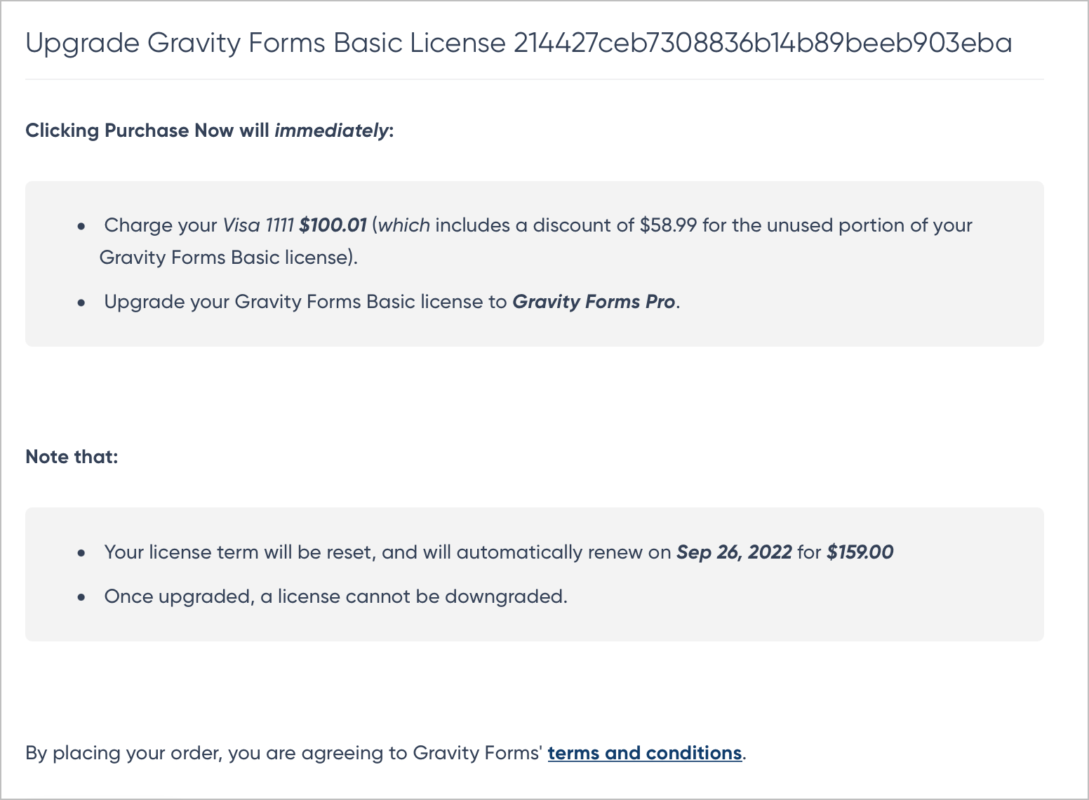 Upgrading Your License - Gravity Forms Documentation