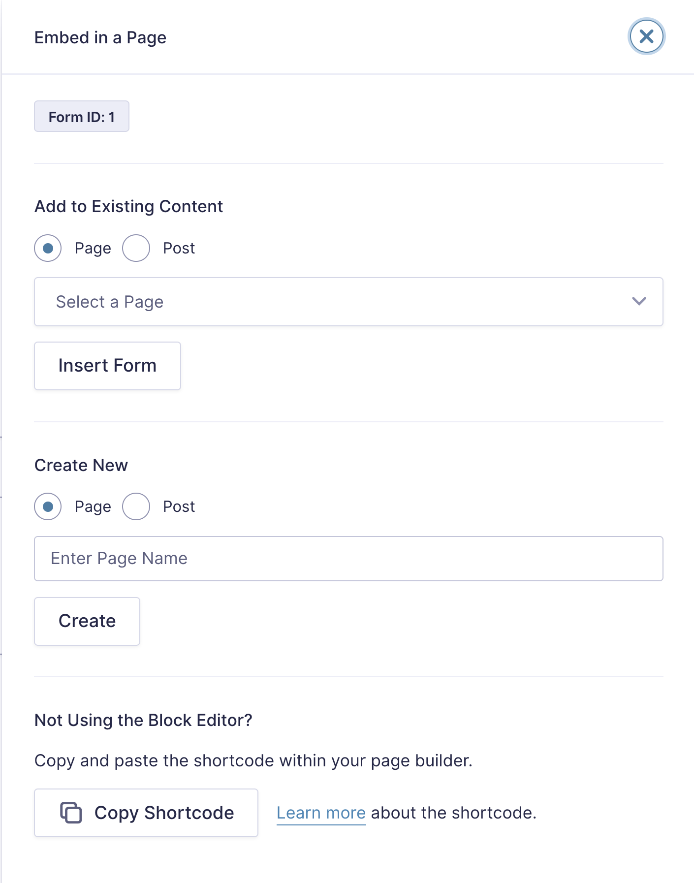 Embed Form Flyout Usage - Gravity Guide