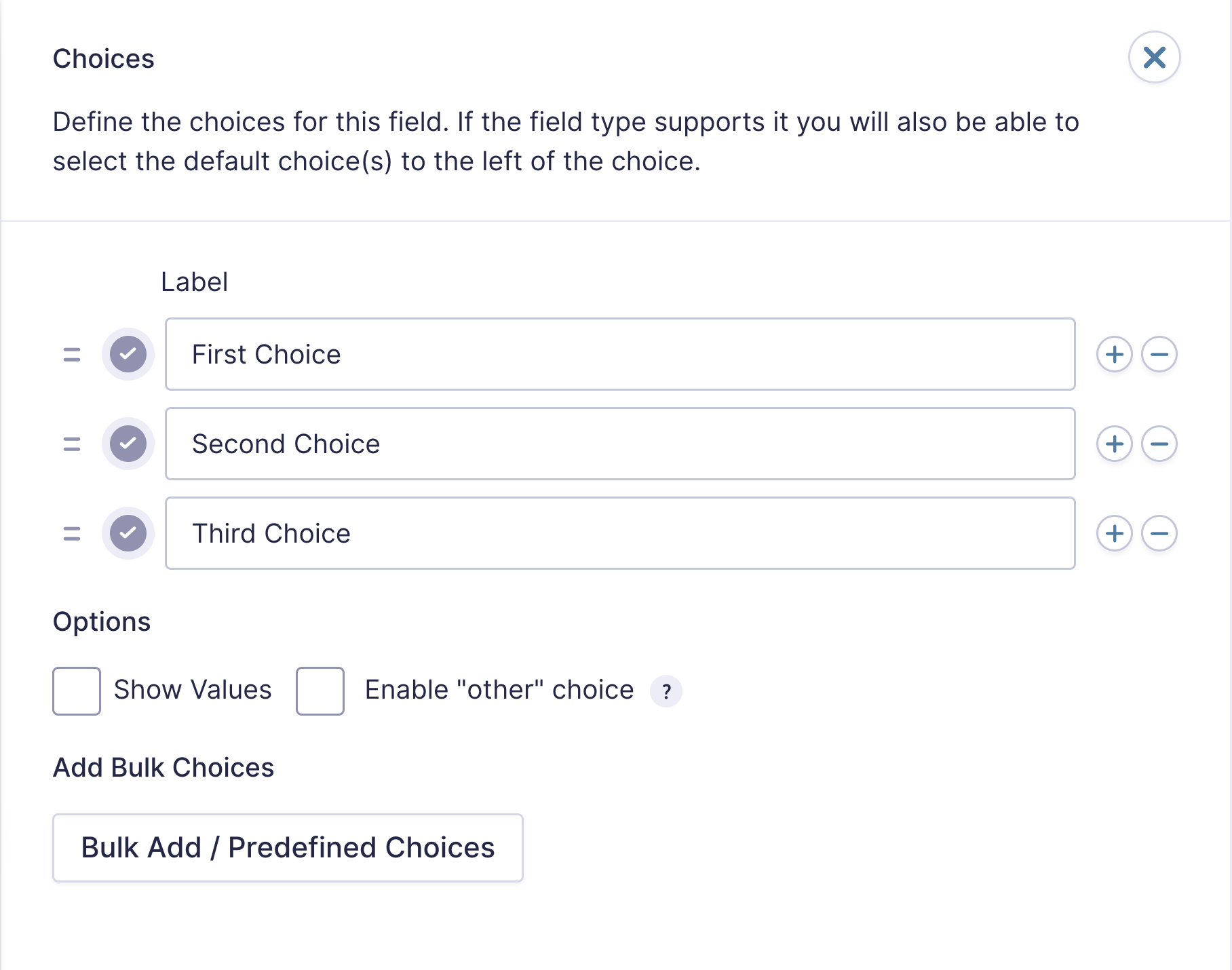 Radio Buttons - Gravity Forms Documentation