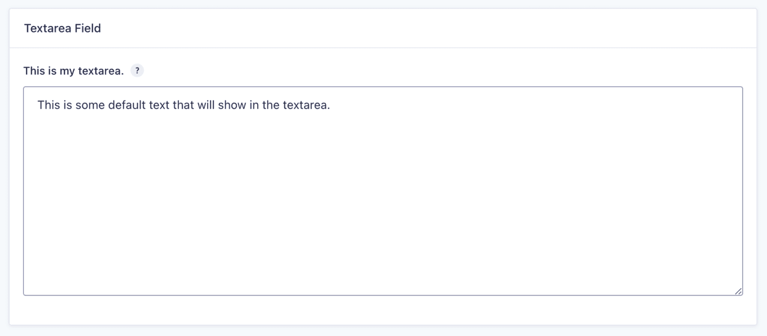 Textarea Field Type - Gravity Forms Documentation