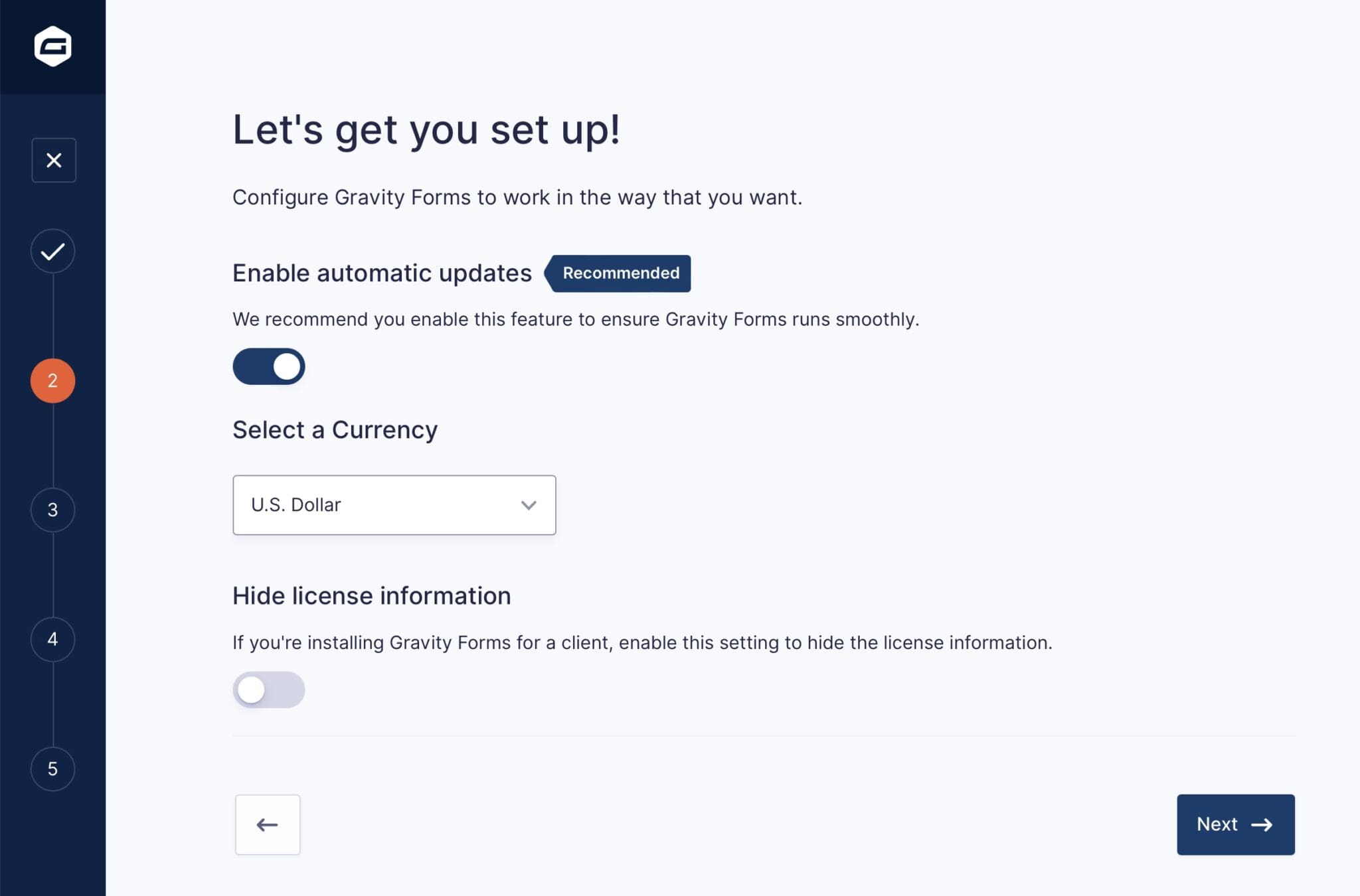 Gravity Forms Setup Wizard - Gravity Forms Documentation