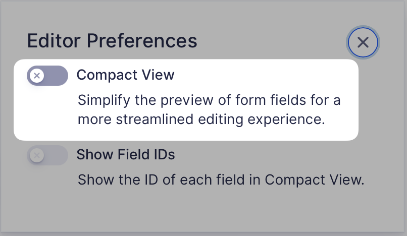 Compact View - Gravity Forms Documentation