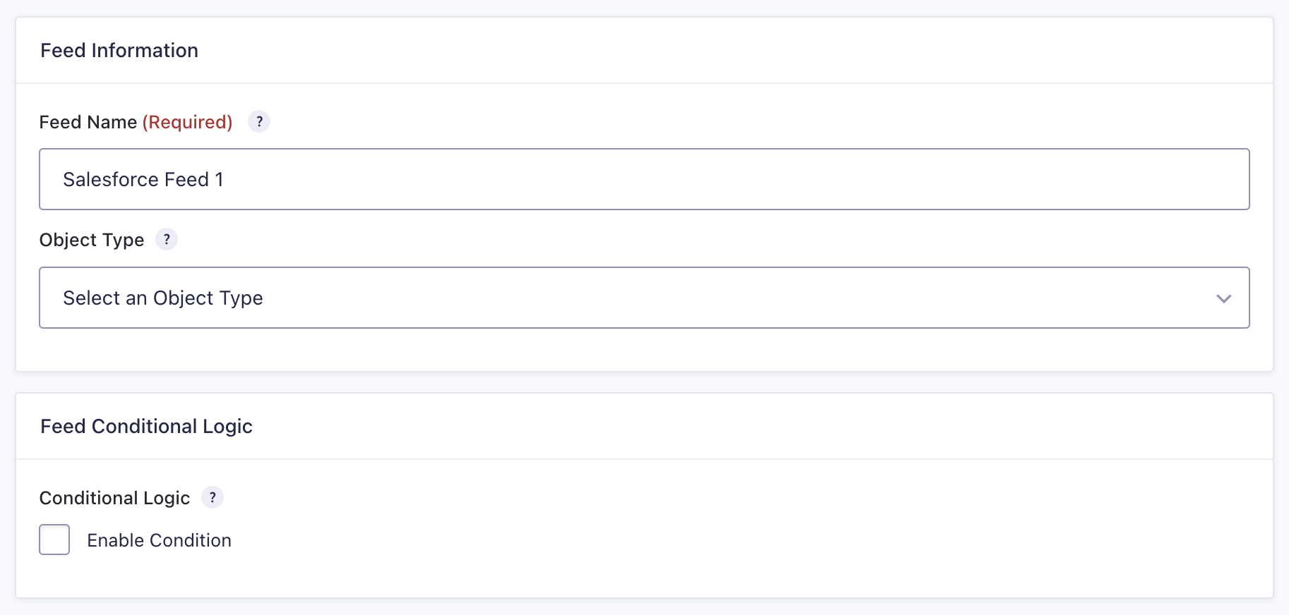 Creating a Feed for the Salesforce Add-On - Gravity Forms Documentation