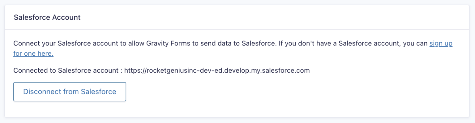 Setting Up the Salesforce Add-On - Gravity Forms Documentation