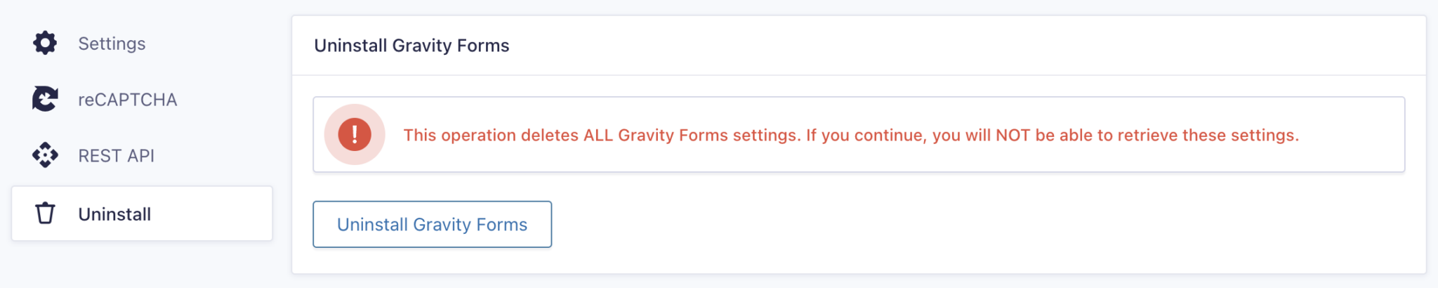 Gravity Forms Settings Page Gravity Forms Documentation