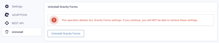 Gravity Forms Settings Page - Gravity Forms Documentation