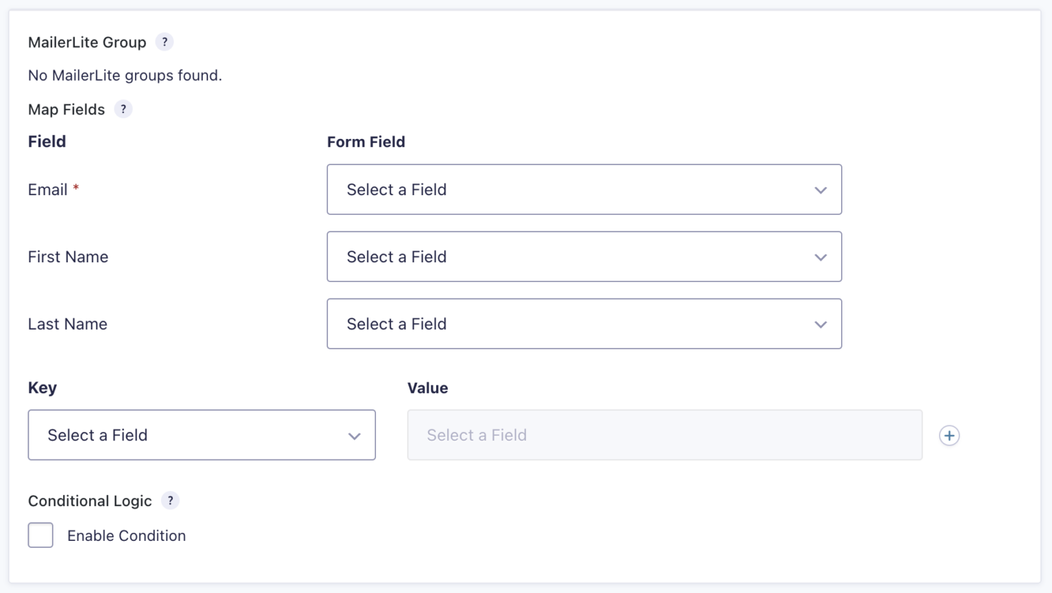 Creating a Feed for the MailerLite Add-On - Gravity Forms Documentation