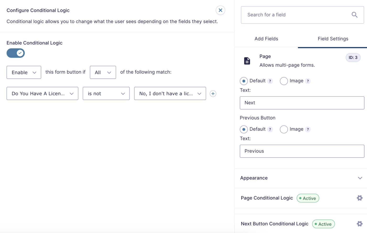 Enabling Conditional Logic For A Field Gravity Forms Documentation