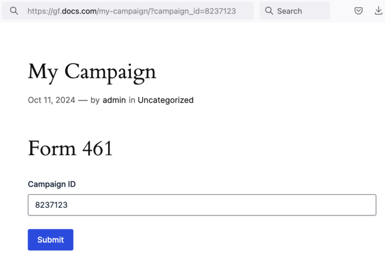 Allow Field To Be Populated Dynamically Gravity Forms Documentation