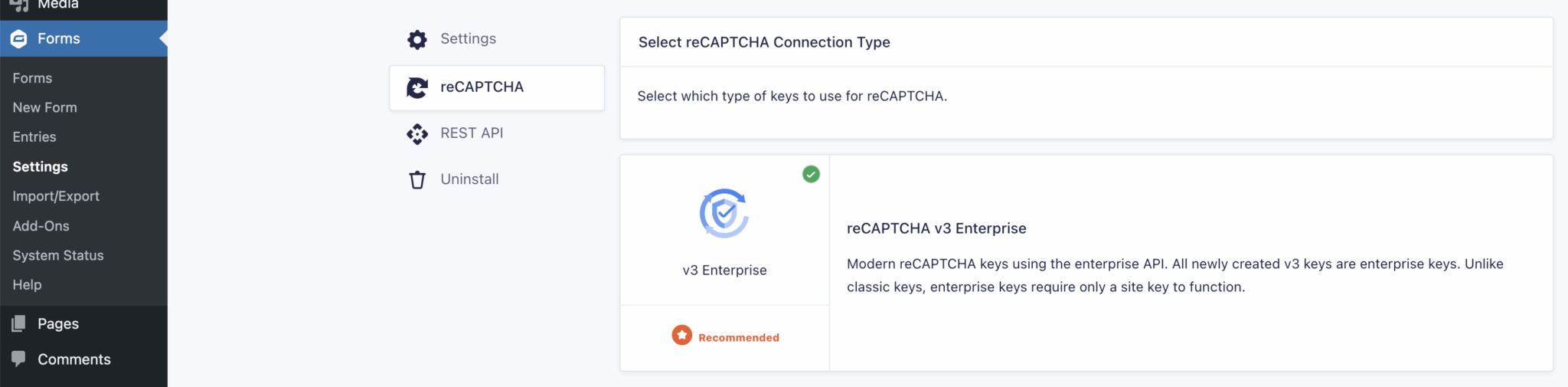 Setting up the reCAPTCHA Add-On - Gravity Forms Documentation