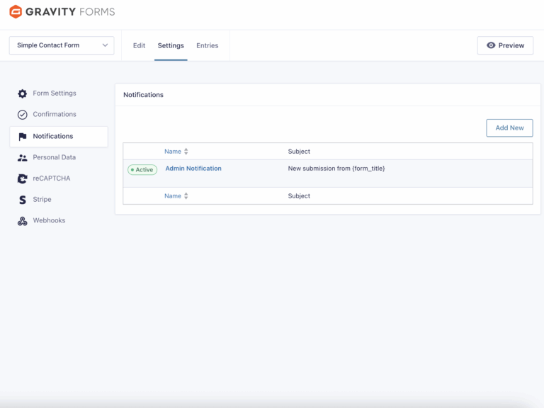 Confirmations and Notifications - Gravity Forms Documentation
