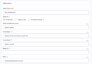 Configuring Form Notifications - Gravity Forms Documentation