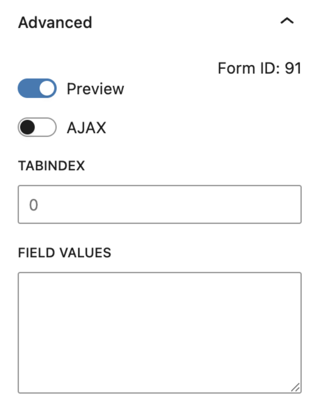 Gravity Forms Block Settings - Gravity Forms Documentation