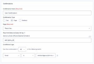 Configuring Confirmations in Gravity Forms - Gravity Forms Documentation